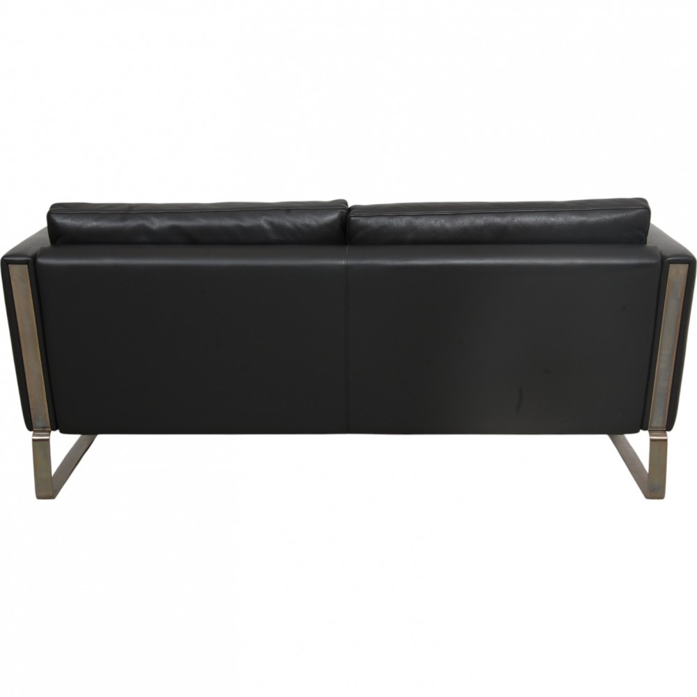 Køb brugt Hans Wegner CH-103 2-personers sofa i gråt læder