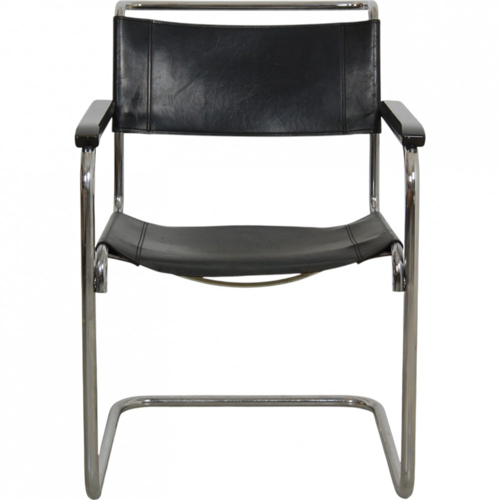 For Sale | Mart Stam S34 armchair in black leather