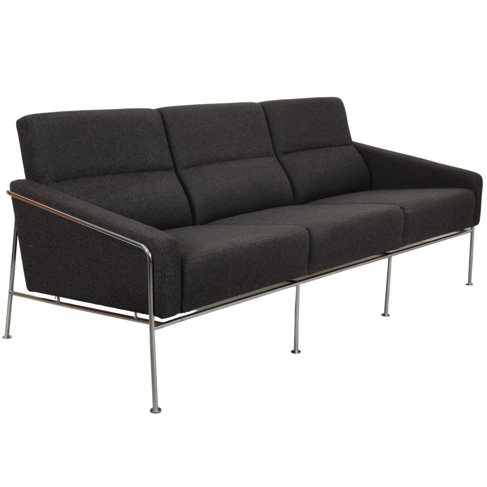 Køb brugt Arne Jacobsen 3-personers 3303 sofa i gråt Hallingdal stof