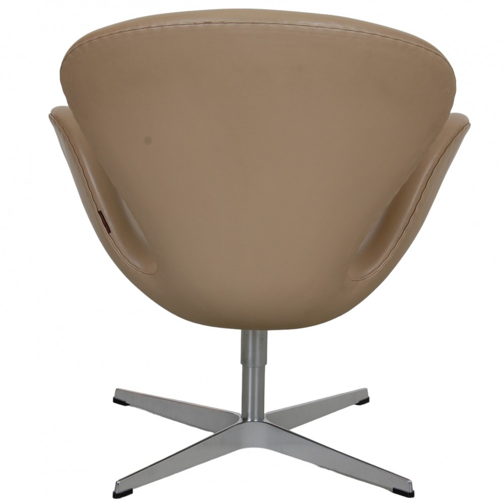 Køb brugt Arne Jacobsen Svanen stol i beige Essential læder