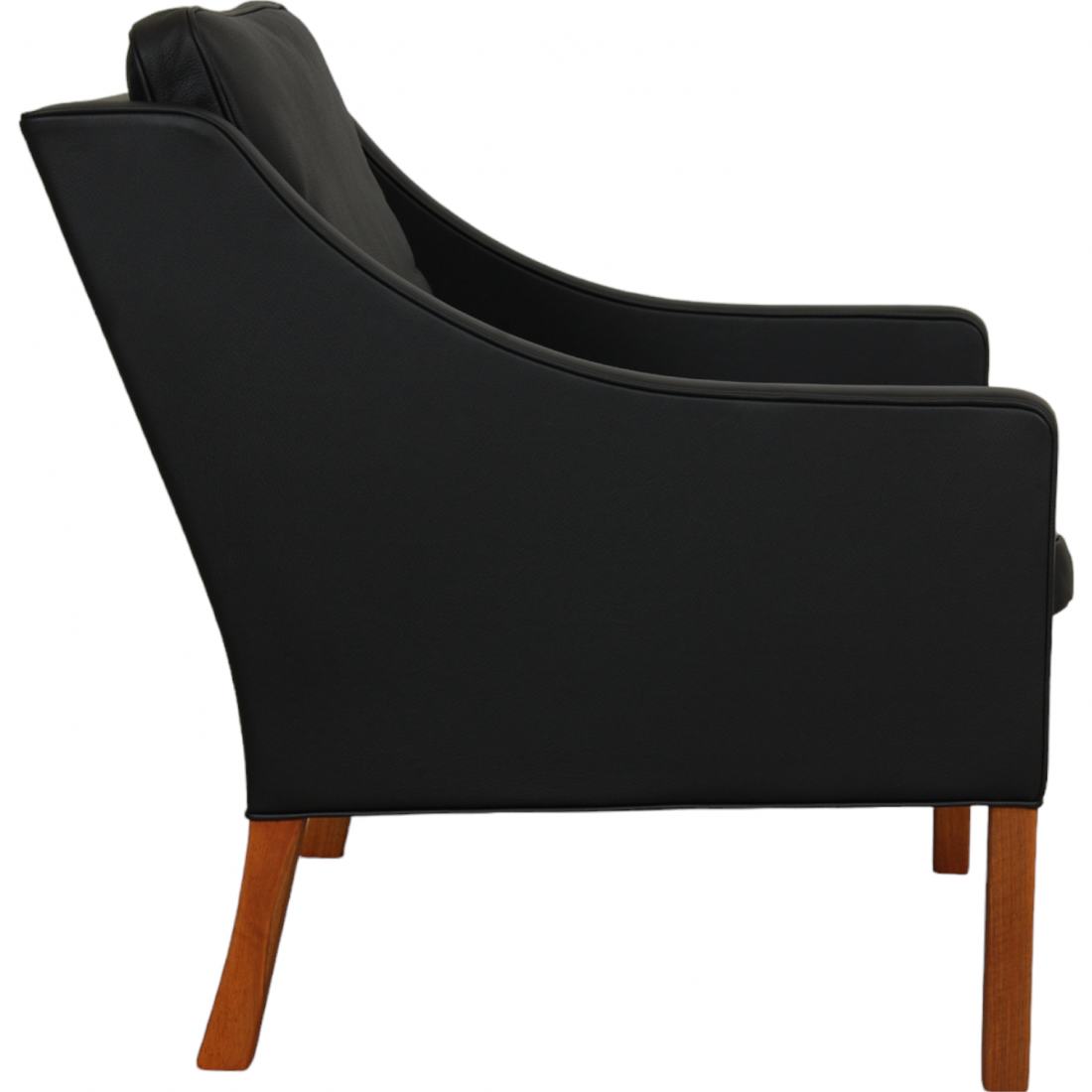 For Sale | Børge Mogensen 2207 chair reupholstered in black bizon leather
