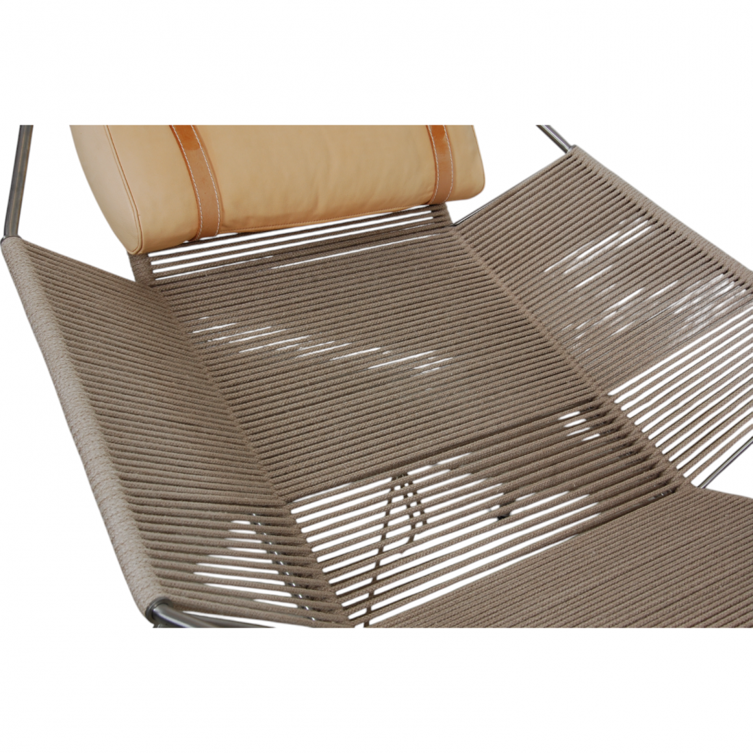 For Sale | Hans Wegner Flagline chair with a natural leather cushion