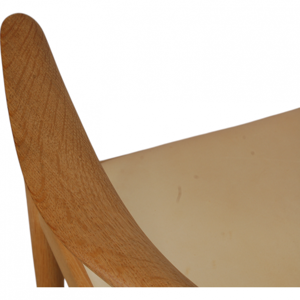 Køb brugt Hans Wegner stol af eg og natur læder